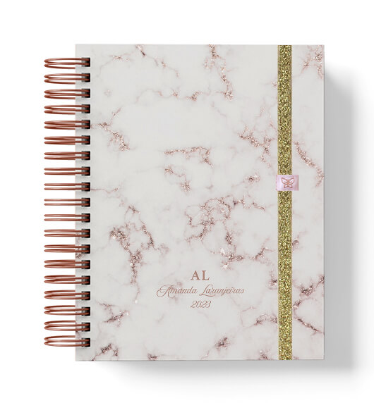 Mini Planner Rosé Gold Marble