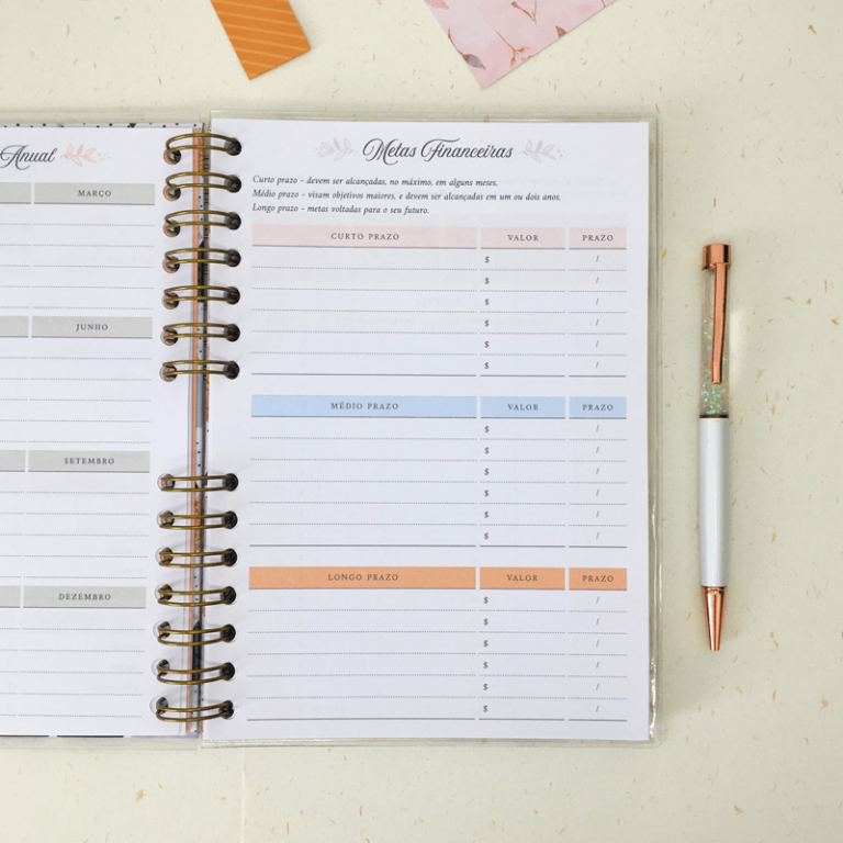 Planner Financeiro Mármore