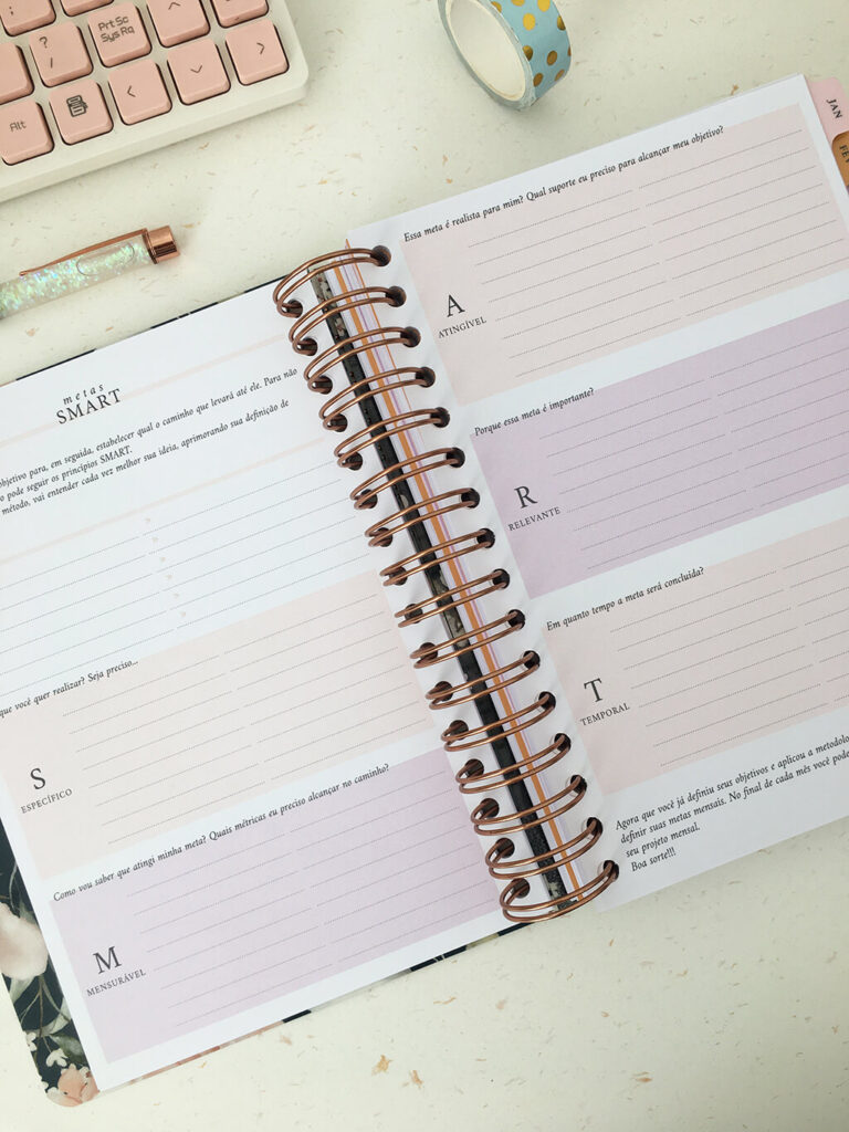Mini Planner verde flor